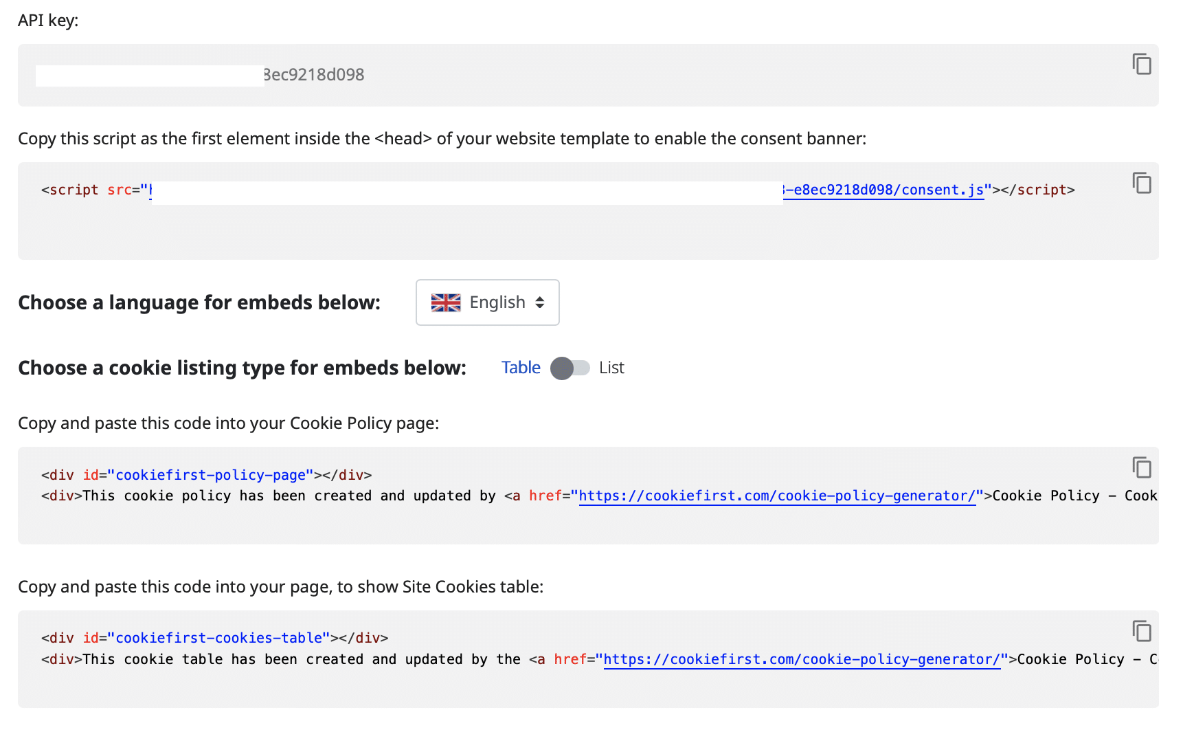 Direct script embedding to head - CookieFirst - Cookie Consent Management